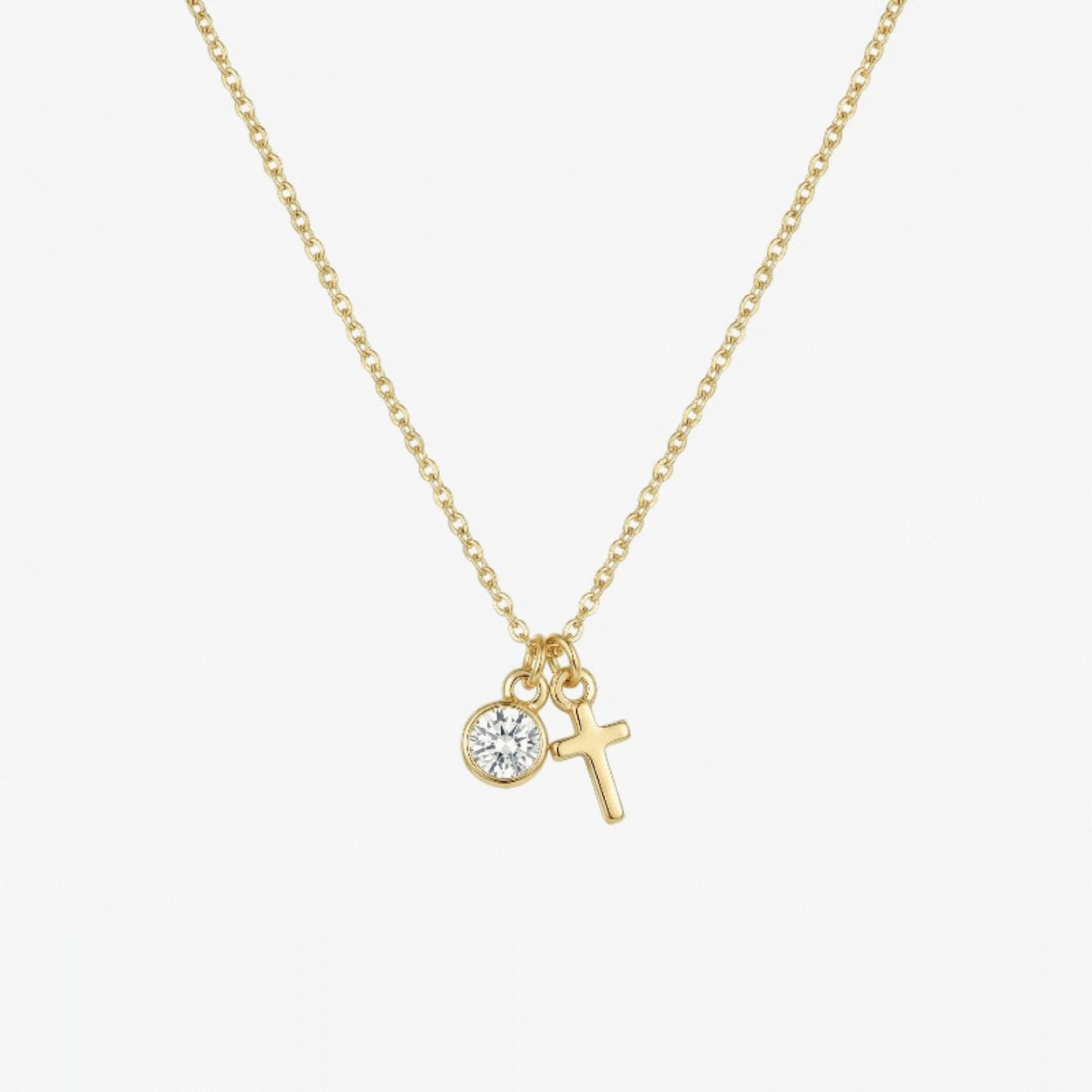 Birthstone Cross Necklace – Neo Saints
